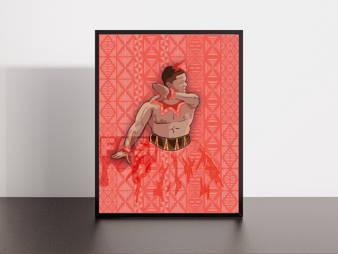 Tongan Tuonga'ane | Tongan Dance Art Print, Island Culture (digital ...