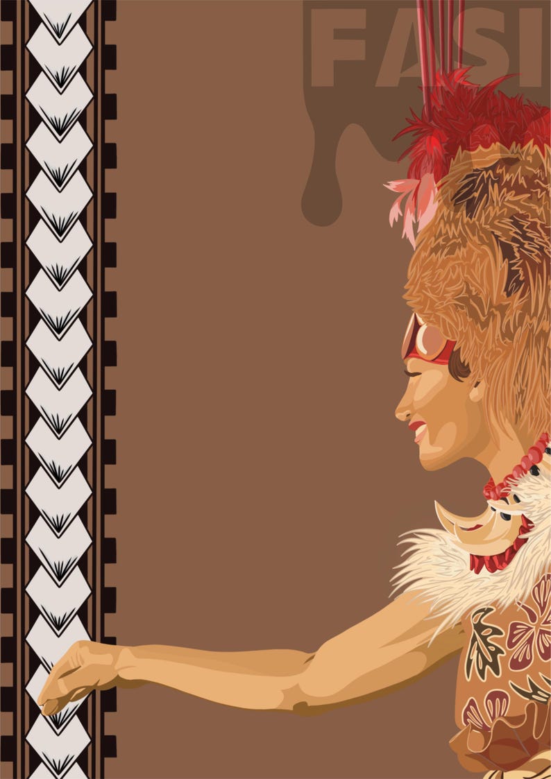 Taupou Samoan Dance Art Print | Polynesian Culture Decor (digital ...