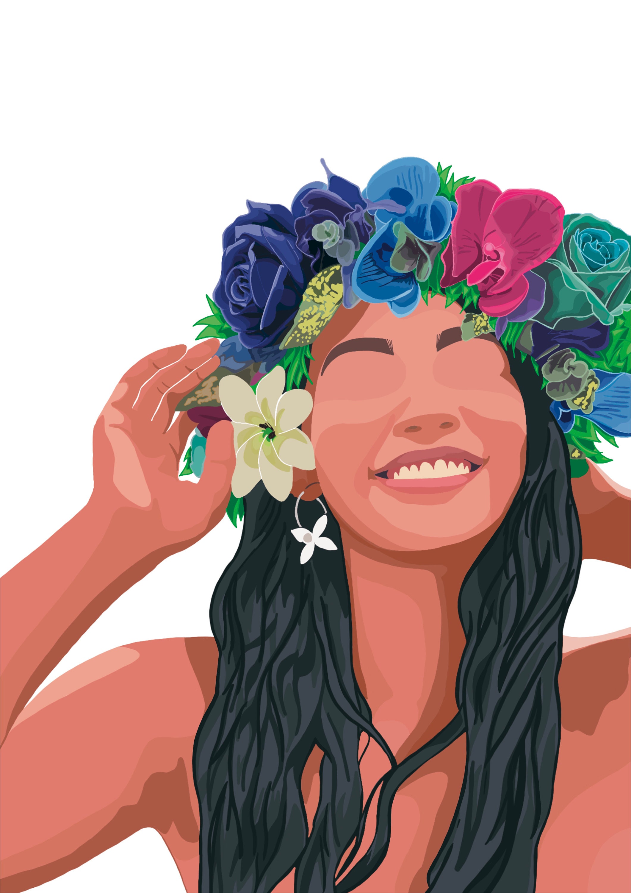 Poly Crown | Digital Art Download | Digital Download | Samoan Woman ...