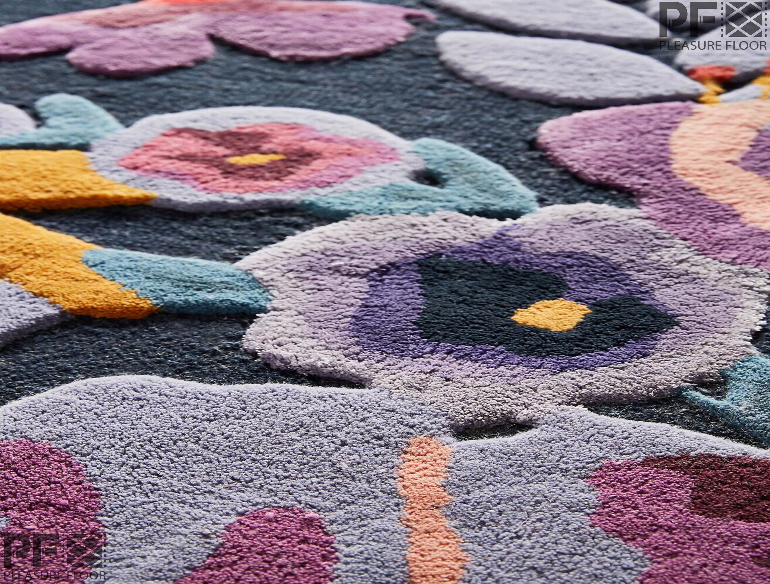 Round Floral Rug Vintage 100% Handmade Woolen Area Rug for Kitchen ...