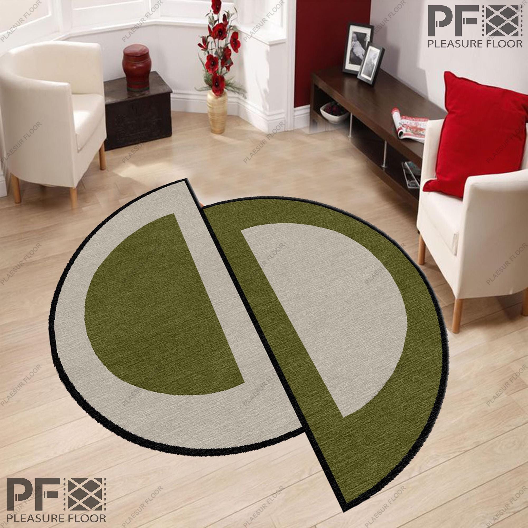 Abstract Art Rug Modern Home Statement Area Rug Custom Carpet Fine Wool ...