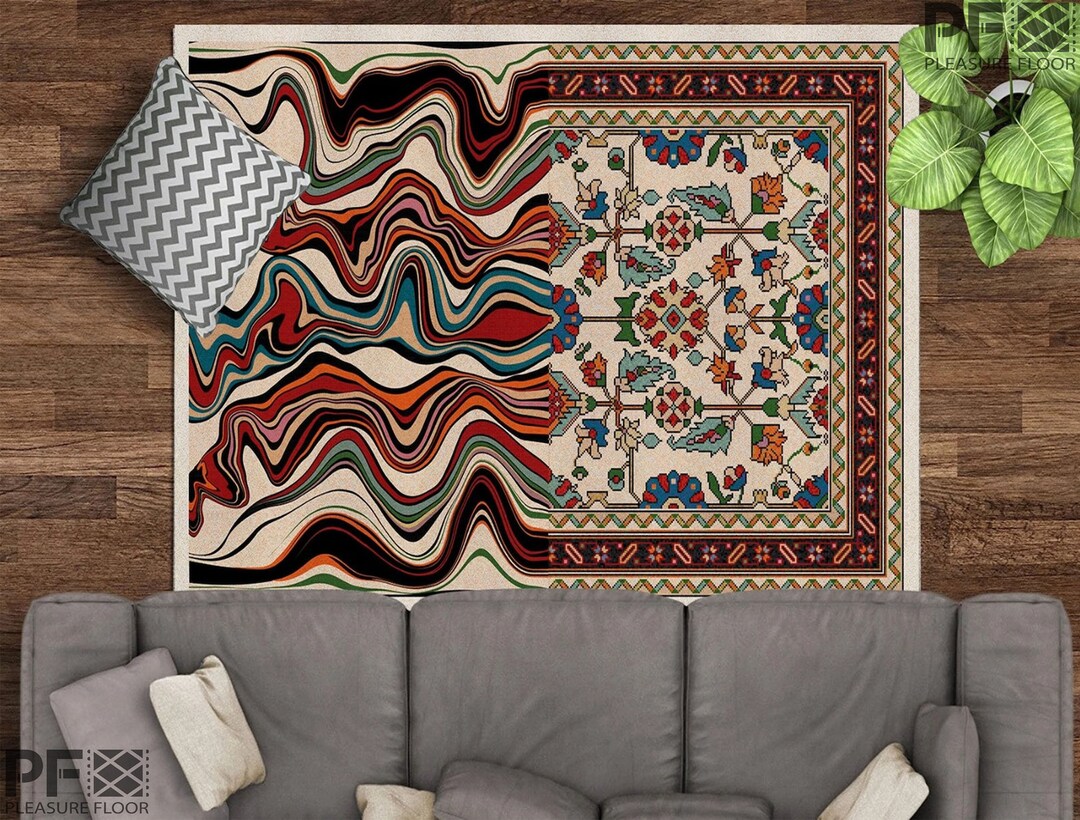 Melting Persia Rug Handmade Tufted 100% Fine Wool Trending Carpet and ...