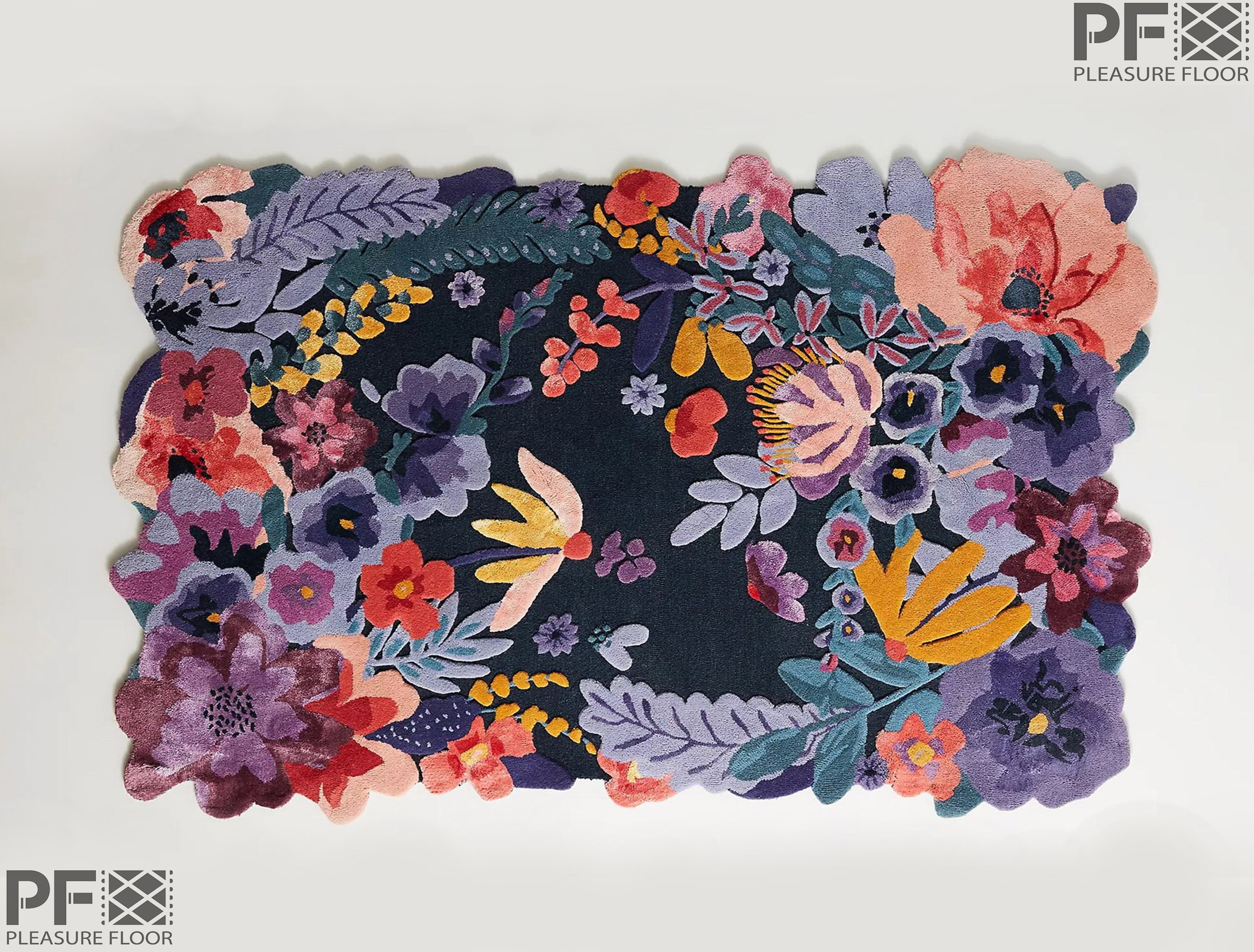 Round Floral Rug Vintage 100% Handmade Woolen Area Rug for Kitchen ...