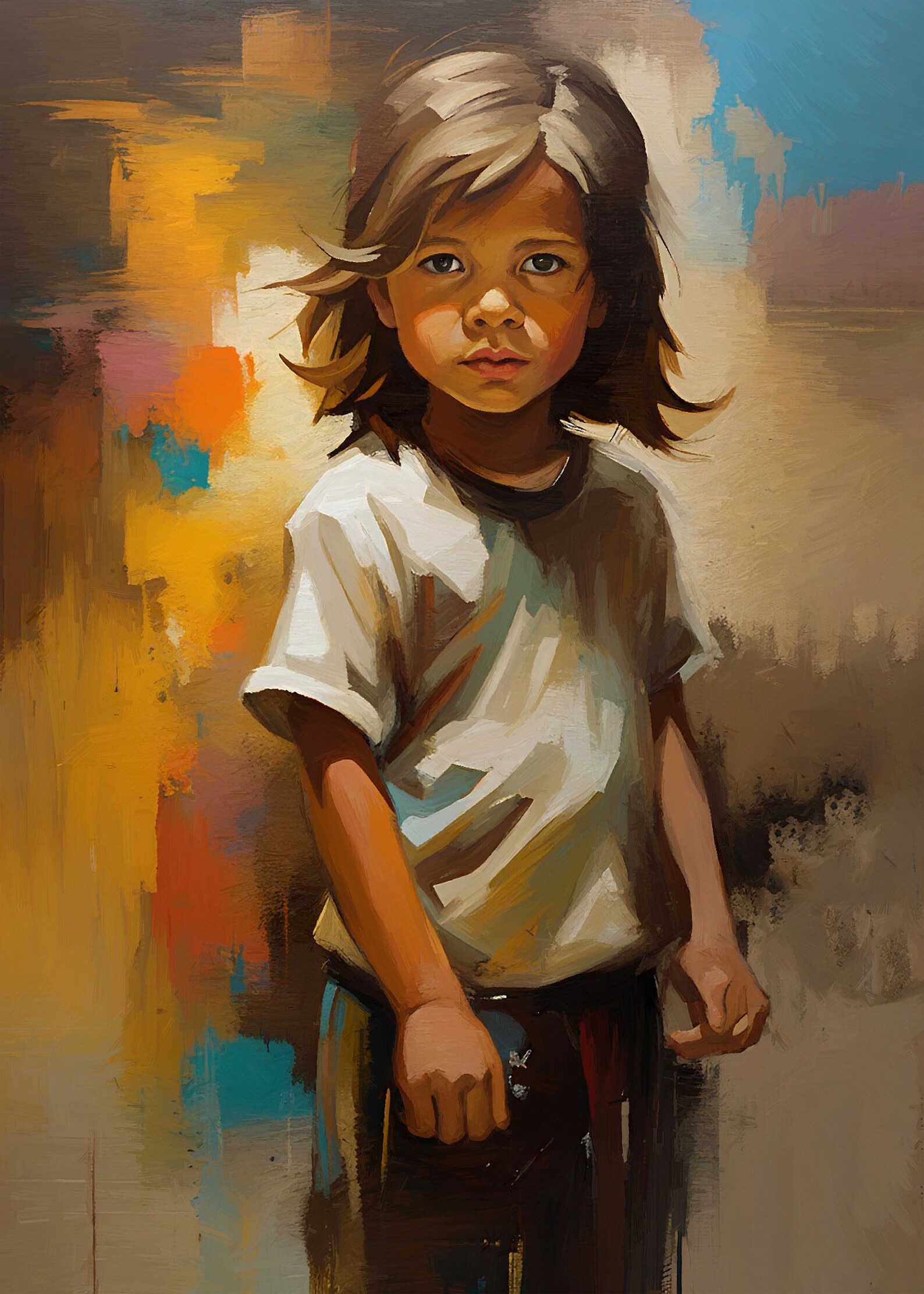 Paintings With Children Wall Décor HQ Digital Download Digital Art Oil ...