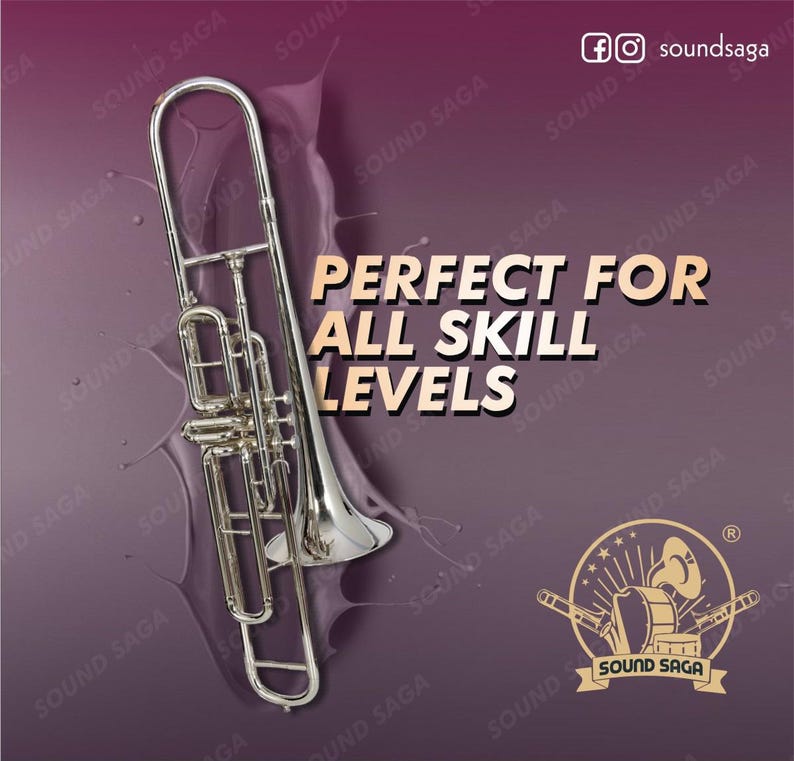 SOUND SAGA® Valve Trombone With All Accessories Including Mouthpiece ...