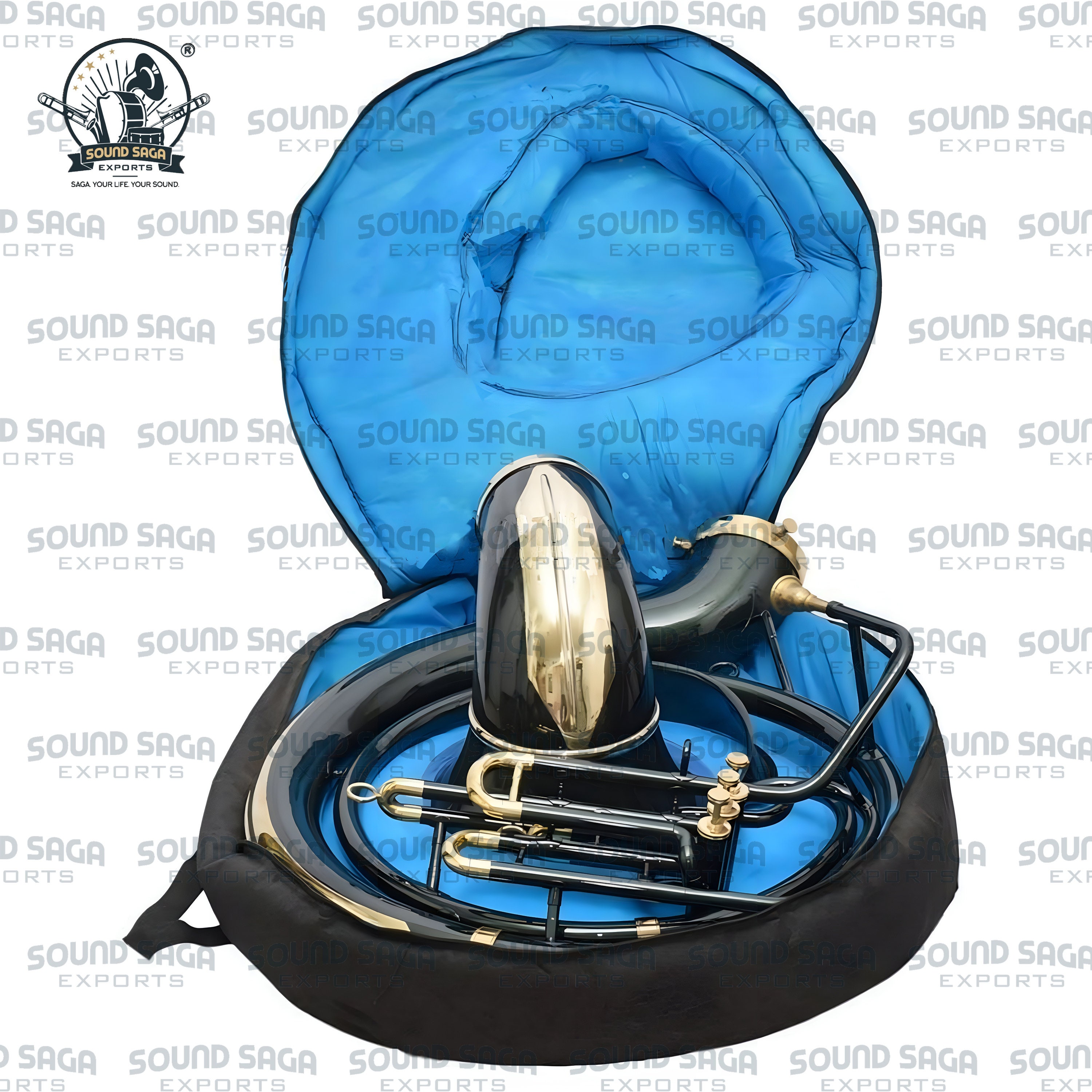SOUND SAGA® Sousaphone Tuba 24'' Big Bell With All Accessories ...