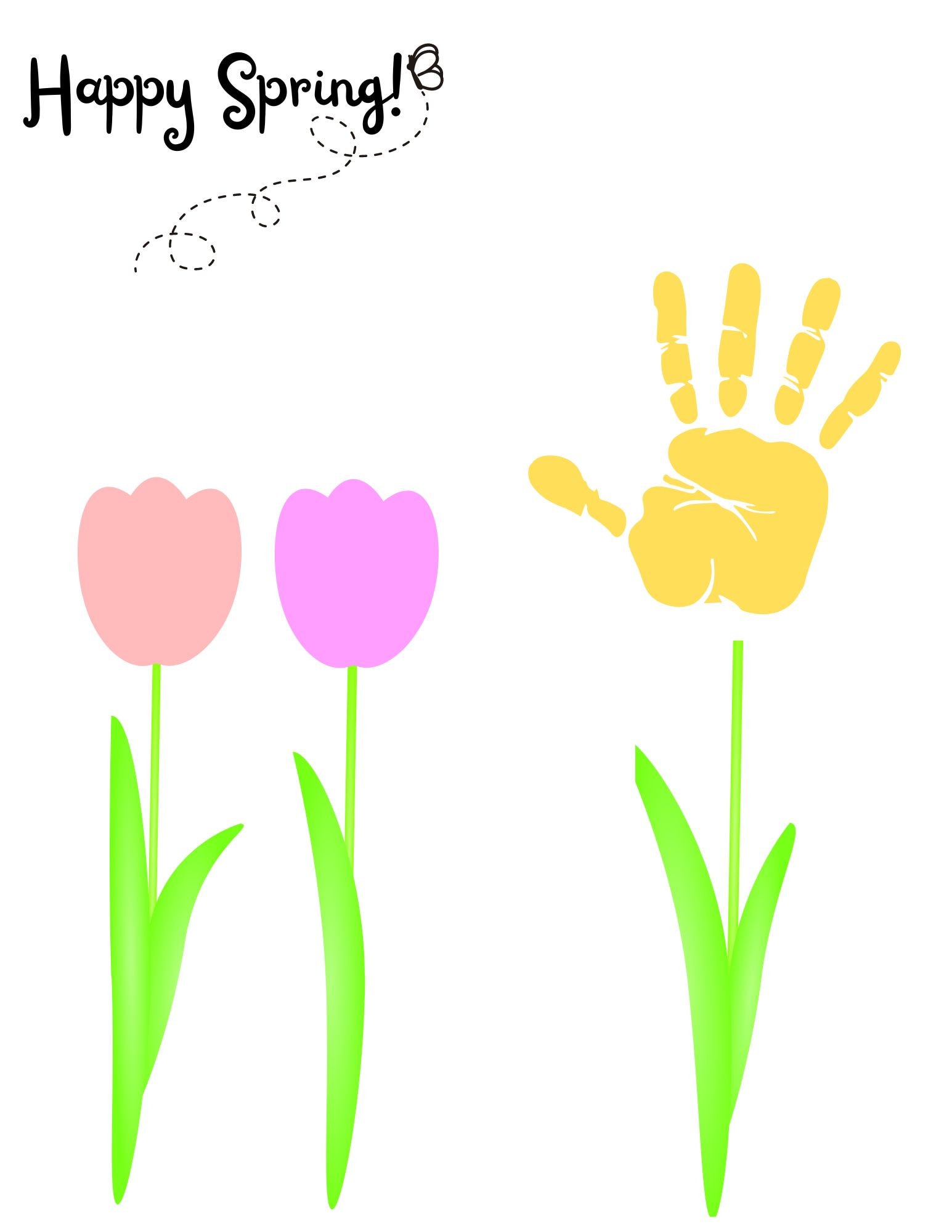 Spring Handprint Craft, Preschool Kindergarten - Etsy
