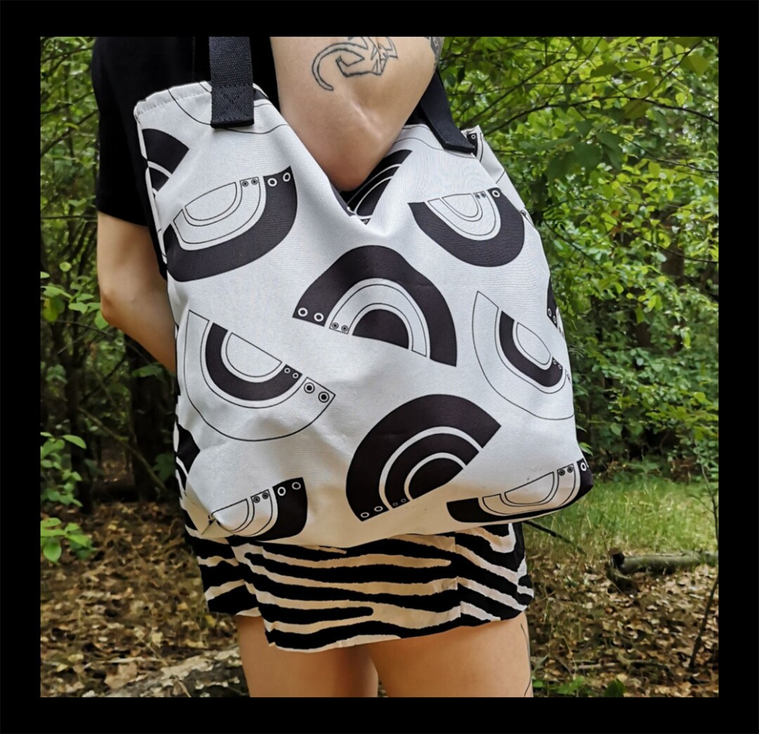 Bag Snails Tote Bag Abstract Black White - Etsy