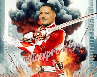 Get Your Own Power Ranger Portrait From Your Photo Custom Super Hero ...