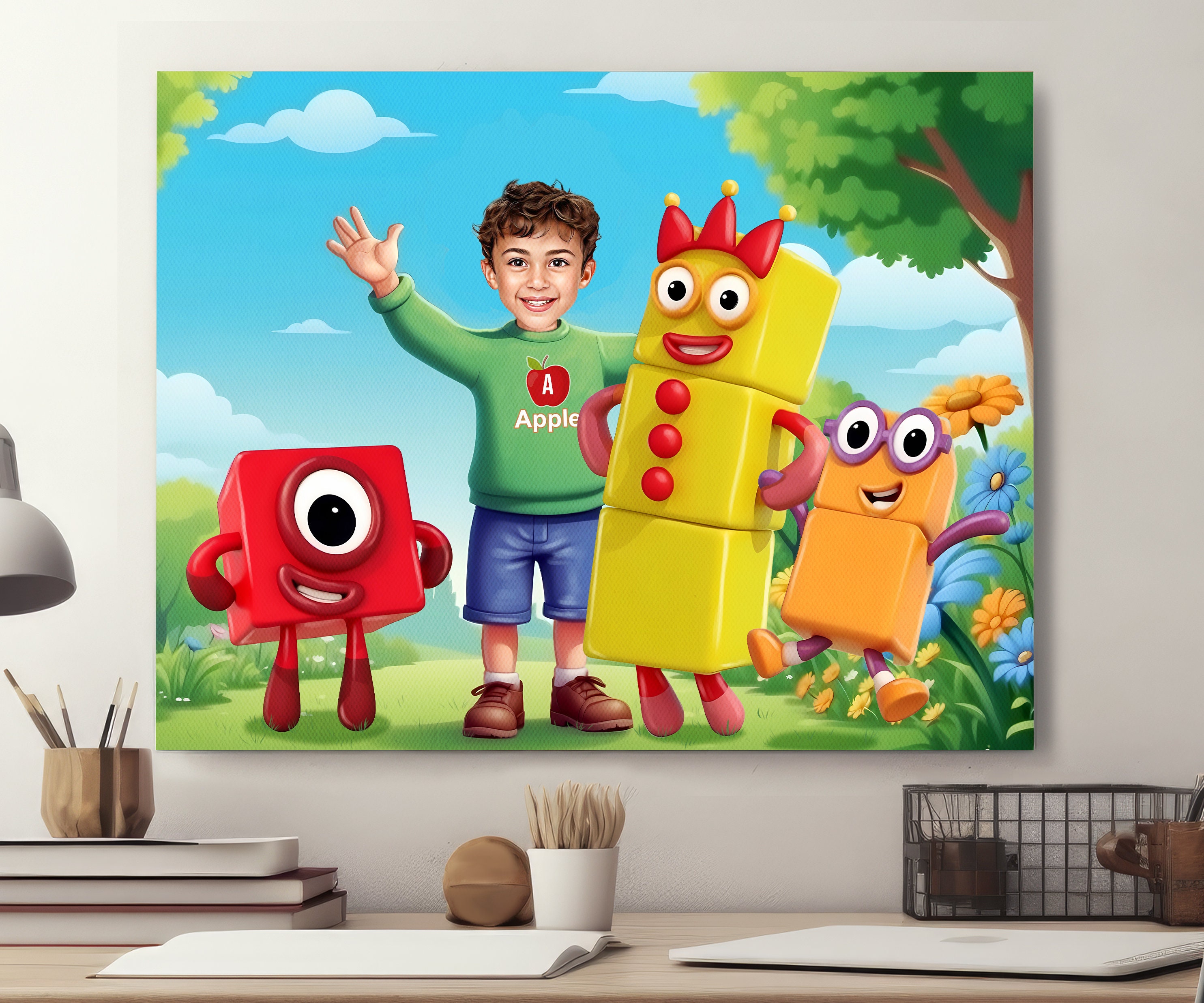 Get Your Own Numberblocks Portrait From Your Photo/custom Numberblocks ...