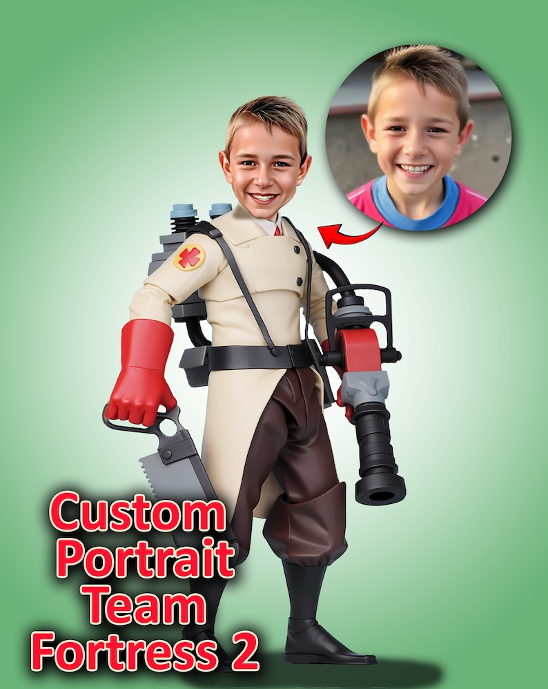 Custom Team Fortress 2 Portrait – Gamer Caricature From Your Photo ...