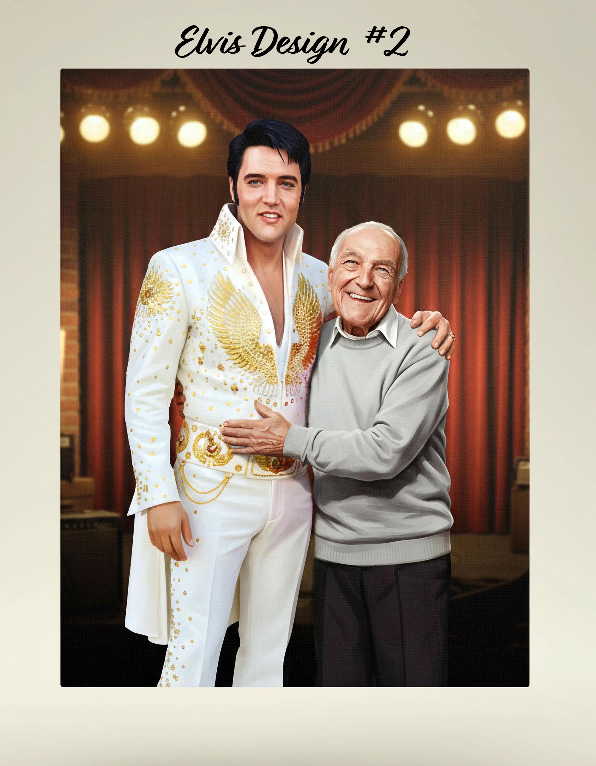 Custom Elvis Portrait With Dad or Mom | Personalized Gift for Elvis ...