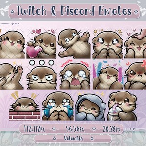Twitch Discord Emote Otter Emotes Blanket Cozy Cute Twitch Adorable ...