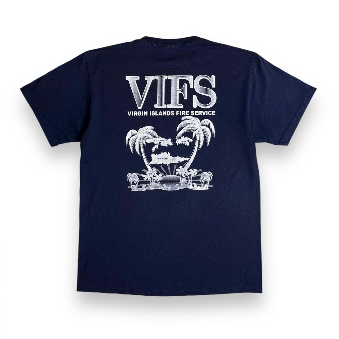 Vintage Virgin Island Fire Service T-shirt L - Etsy