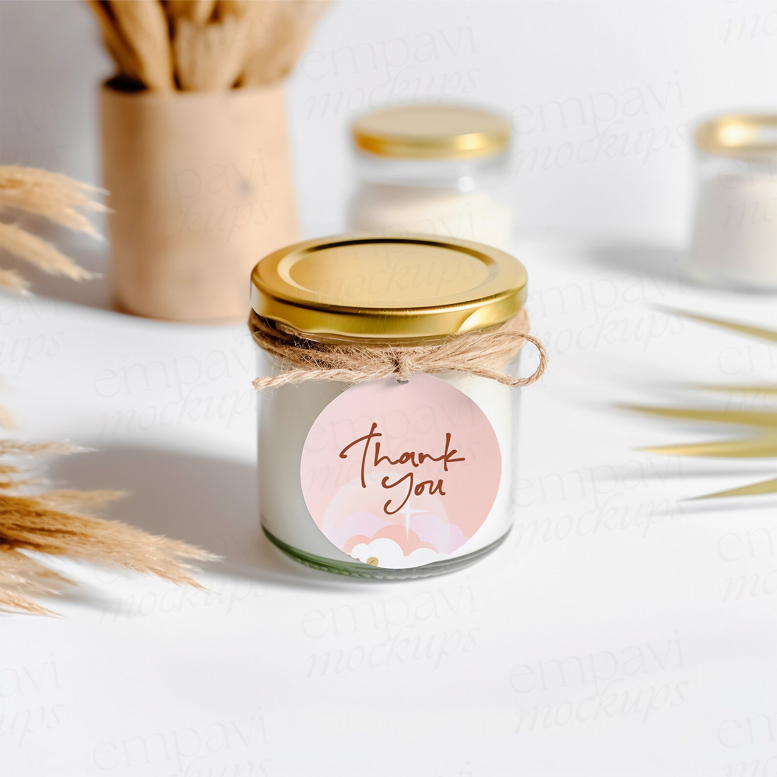 Round Gift Tag Mockup, Boho Tag Mockup, Branding Mockup, Empty Gift Tag ...