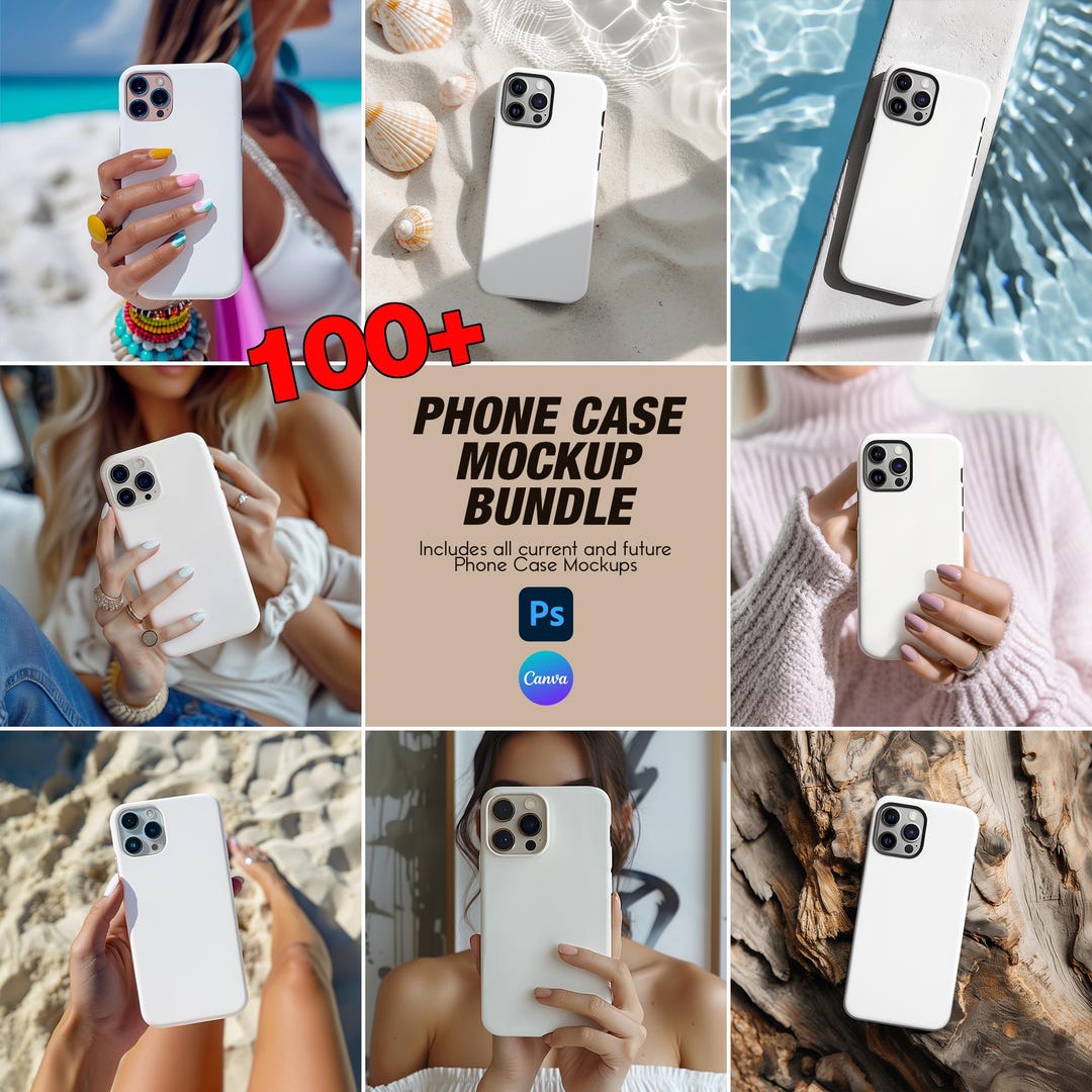 Phone Case Mockup Bundle, iPhone Case Mockup Bundle, iPhone Mockup ...