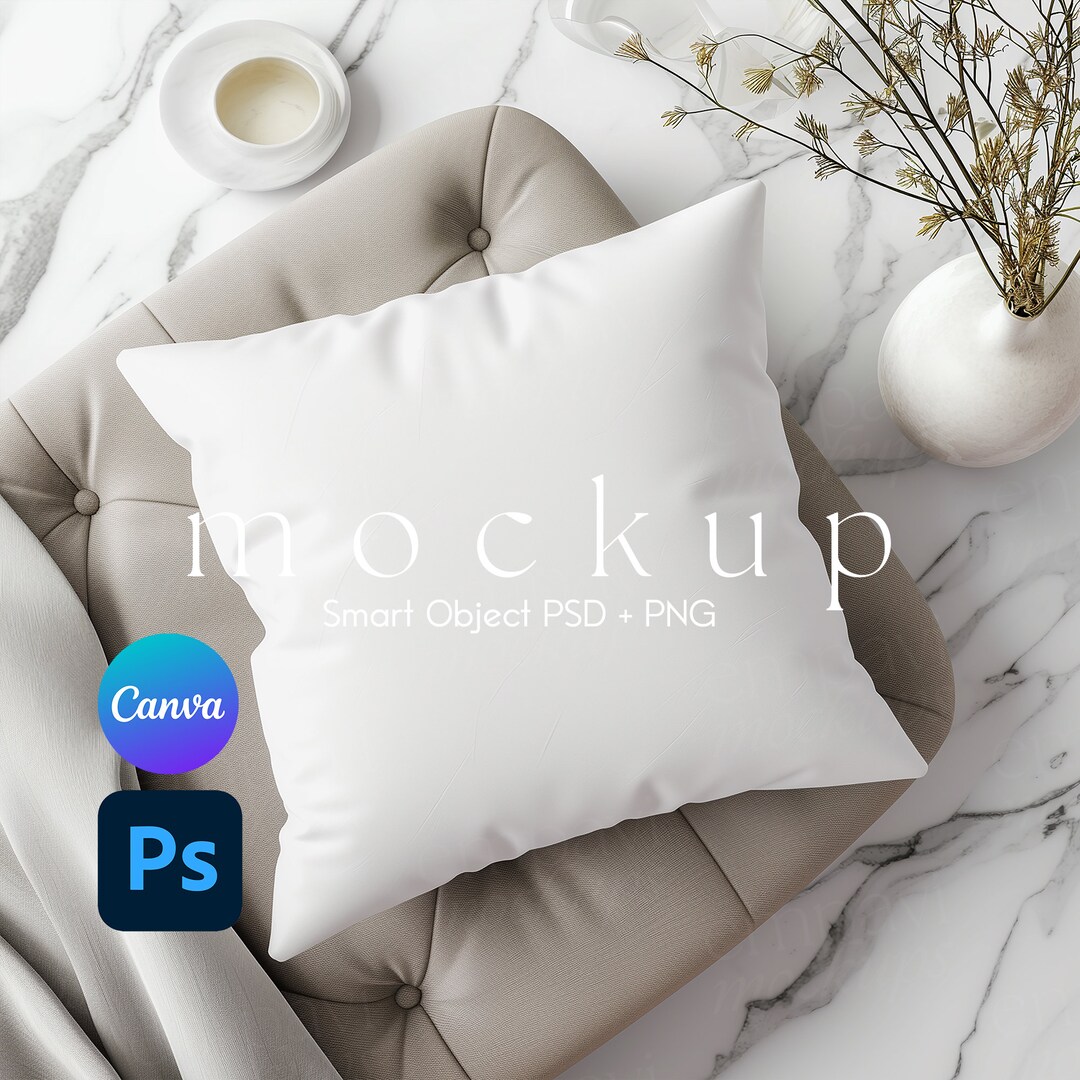 Pillow Mockup, Throw Pillow Mockup, Printify Pillow Mockup, Pillow Mock ...