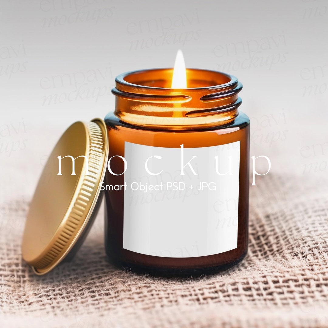 Candle Label Mockup, Candle Branding, Candle Mockup, Candle Mock Up ...