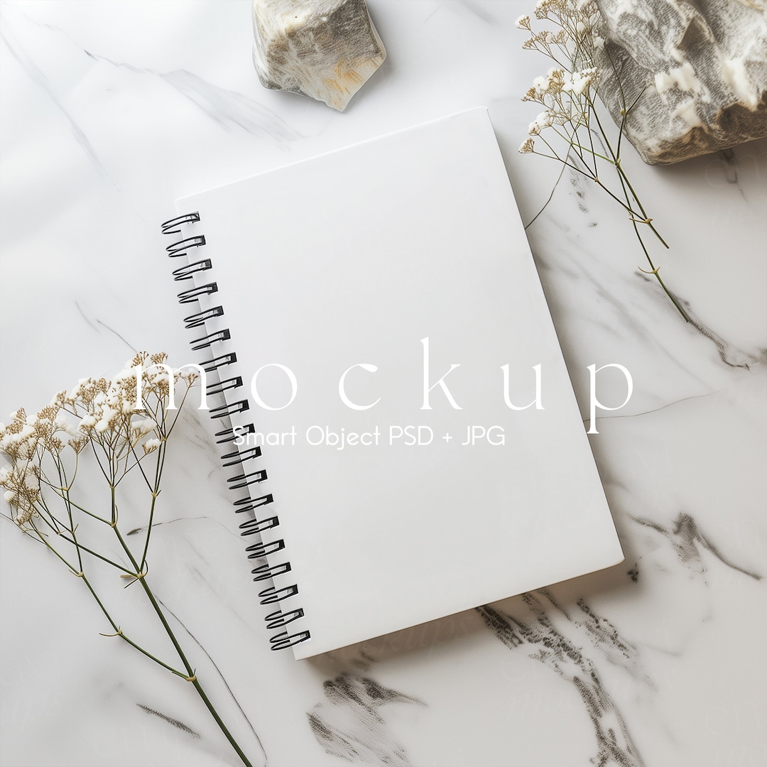 Spiral Notebook Mockup, Notebook Mockup, Journal Mockup, Spiral Planner ...