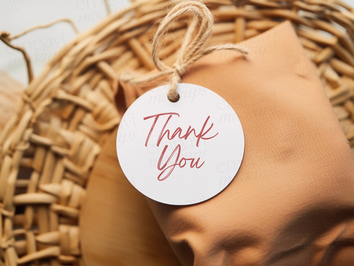 Empty Gift Tag Mockup Round Tag Mockup Boho Tag Mockup - Etsy