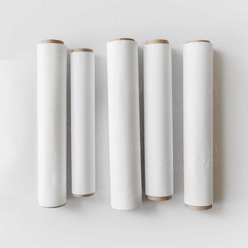 Gift Wrap Paper Rolls Mockup, Seamless Pattern Showcase, Designer ...