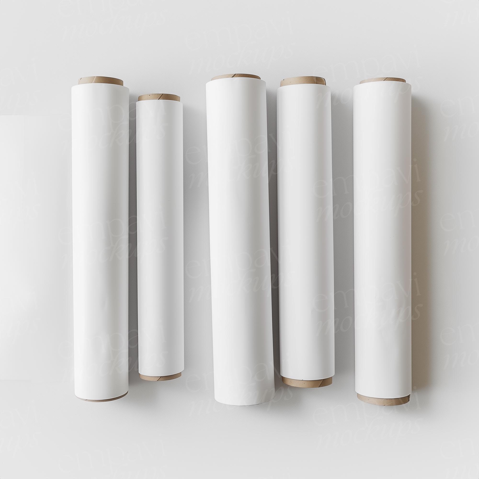 Gift Wrap Paper Rolls Mockup, Seamless Pattern Showcase, Designer ...
