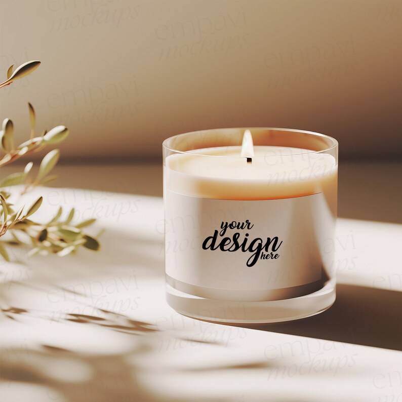 Candle Mockup 3x2 Candle Label Mockup Candle Branding - Etsy