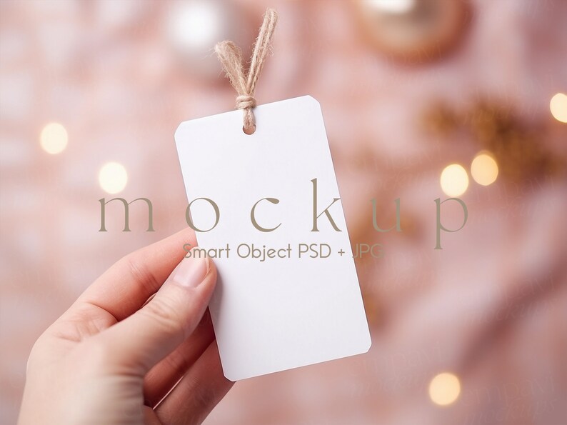 Favor Tag Hand Mockup Gift Tag Mockup Gift Tag PNG Branding - Etsy