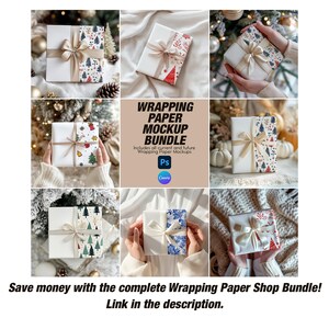 Present Mockup, Wrapping Paper Mockup, Christmas Wrapping Paper Mockup ...