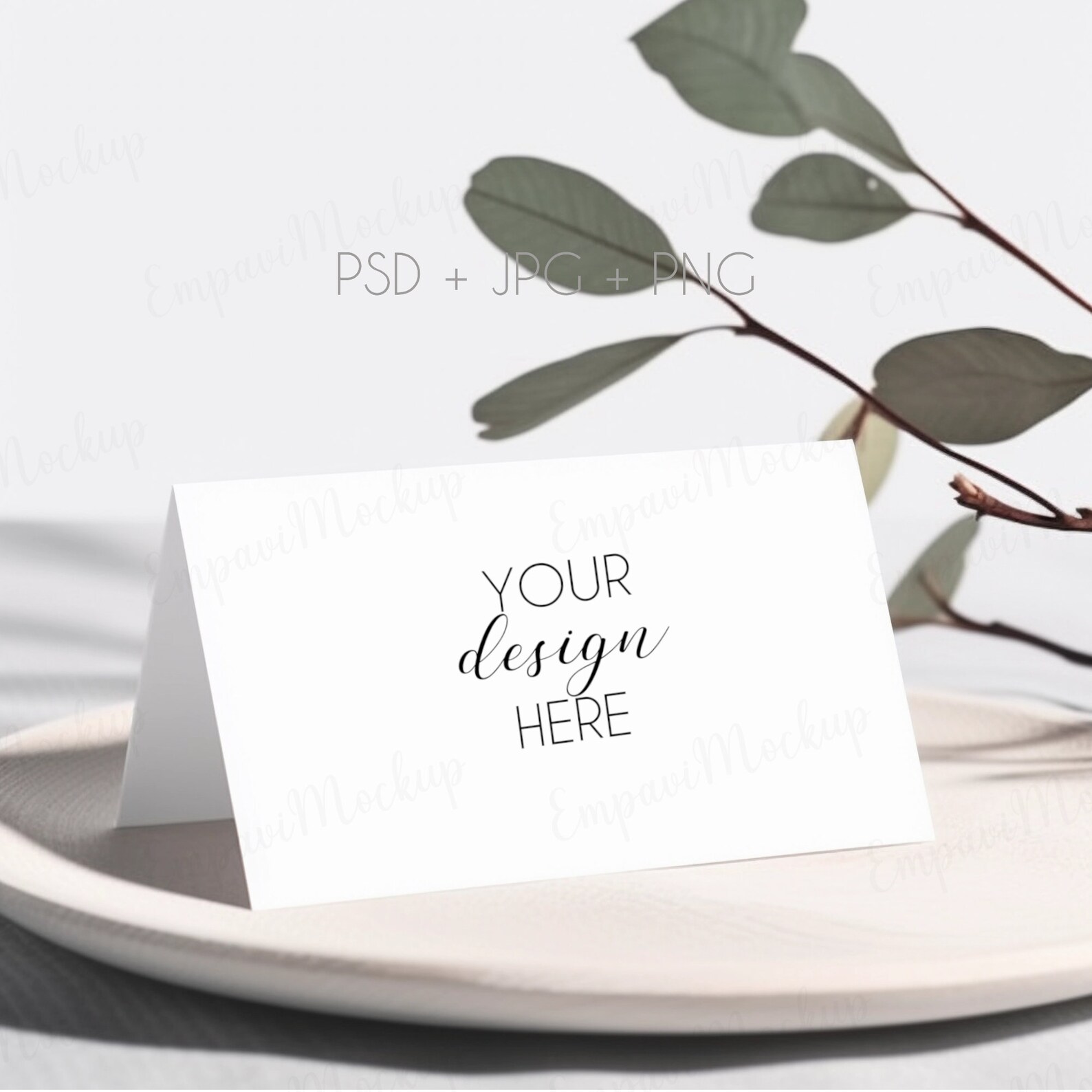 Thank You Card Mockup, Place Card Mockup, Tent Fold Place Card Mockup ...