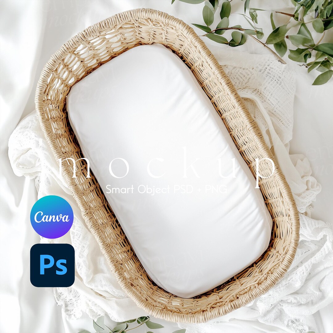 Baby Crib Sheet Mockup, Blank Baby Sheet Mockup, Nursery Baby Bedding ...