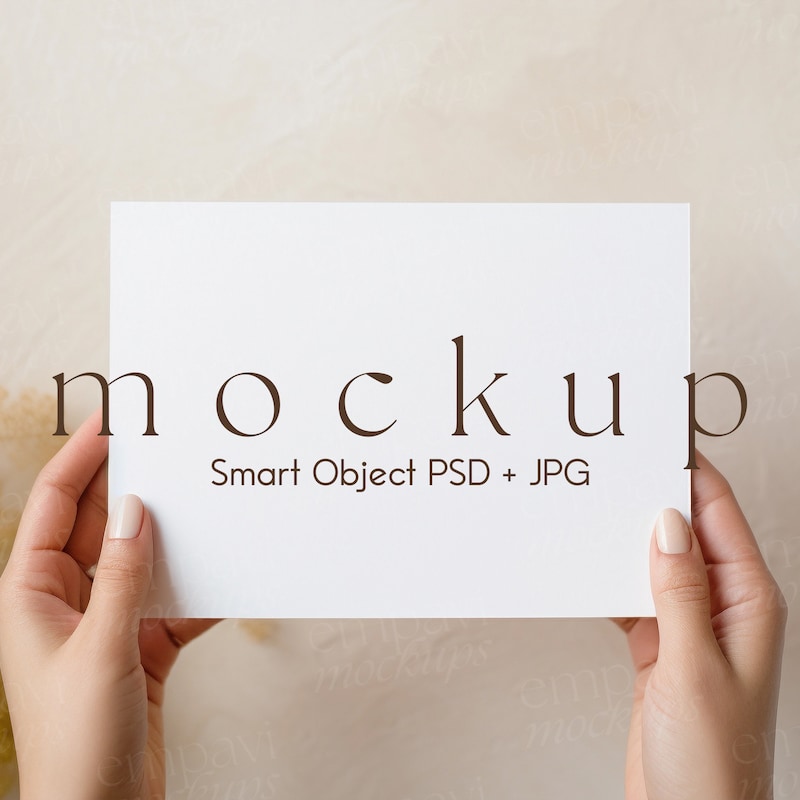 Postcard Mockup Landscape - Etsy