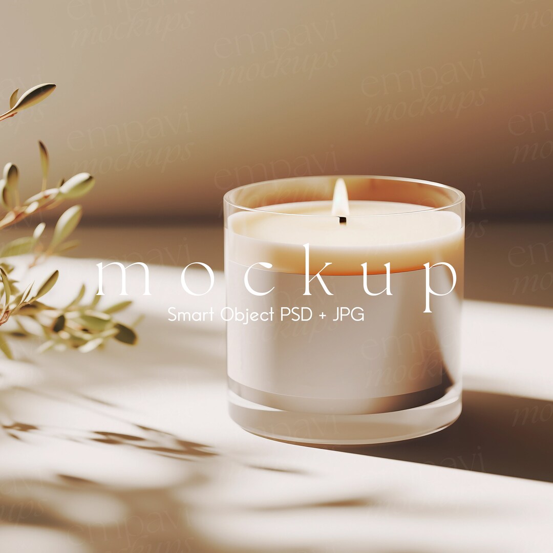 Candle Mockup 3x2, Candle Label Mockup, Candle Branding, Candle Tag ...