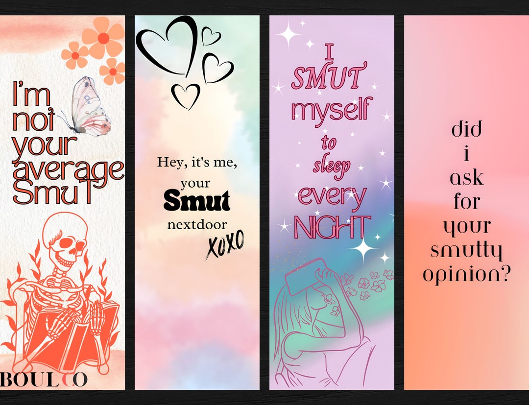 Smut Bookmark Set Bookmarks for Smutty Books Dirty Romance - Etsy