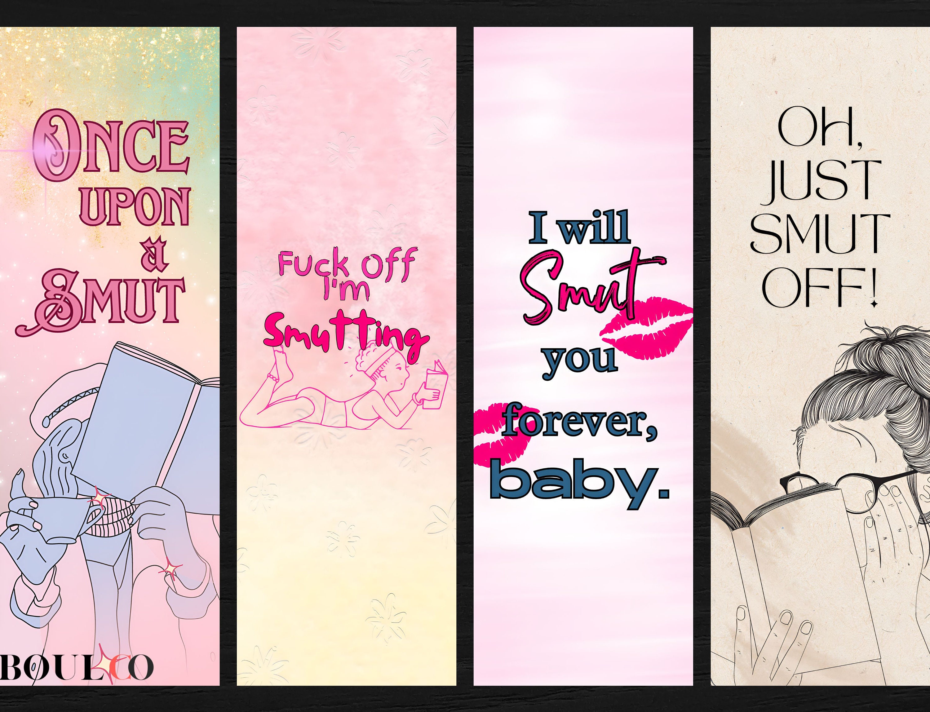 Smut Bookmark Set Bookmarks for Smutty Books Dirty Romance Bookmarks Printable Bookmarks Smutty ...