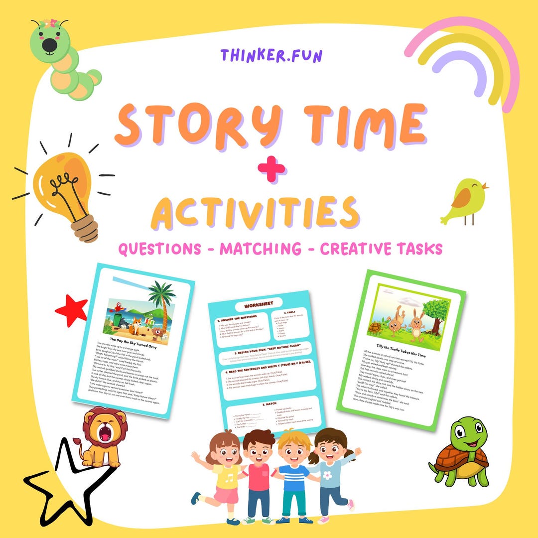 Important Stories for Kids + Worksheets | 20 Printable PDF Pages ...