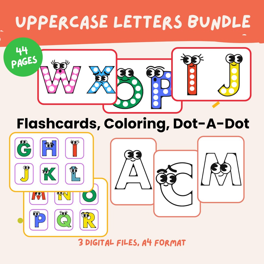 ABC Uppercase Letters Learning Bundle - Etsy