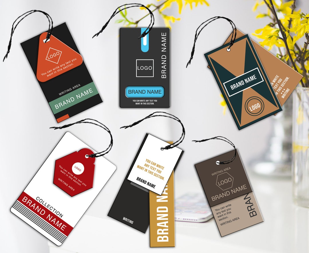 Printable Clothing Hang Tags Template, Modern Clothing Label Design ...
