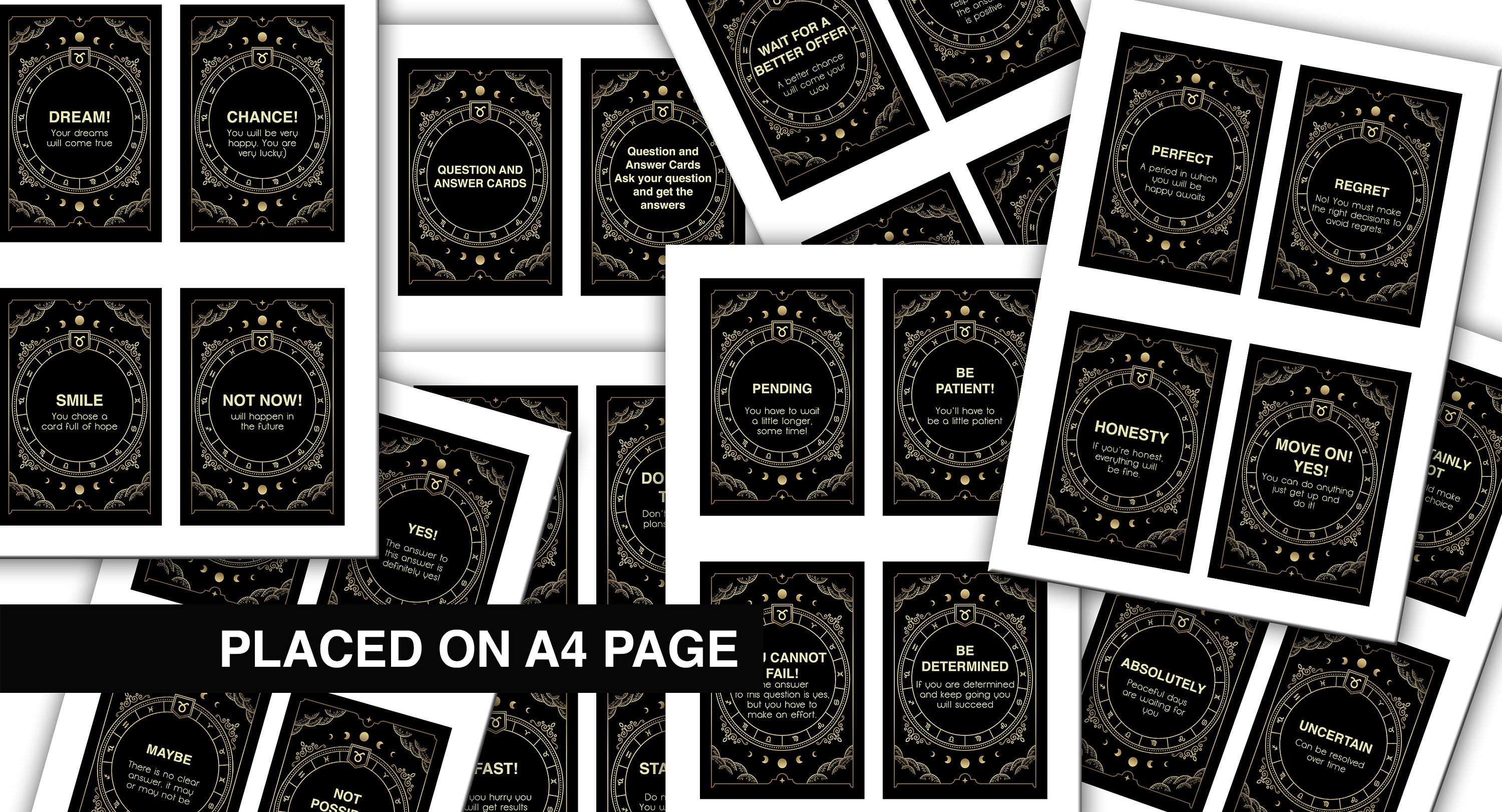 30 Pcs Oracle Answer Cards Yes/no Digital Deck Yes or No - Etsy