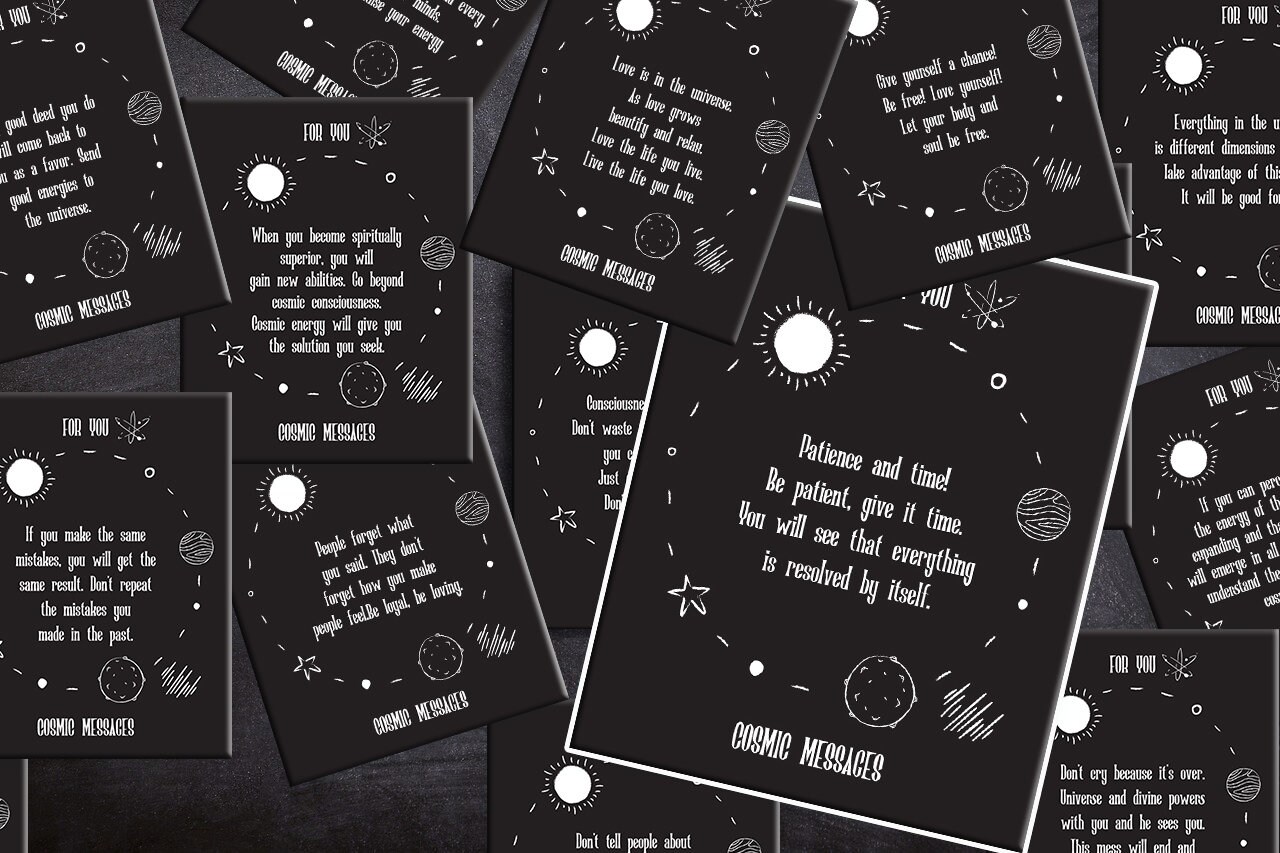 Digital Product, Printable Oracle Decks, Printable Tarot Card, Universe ...