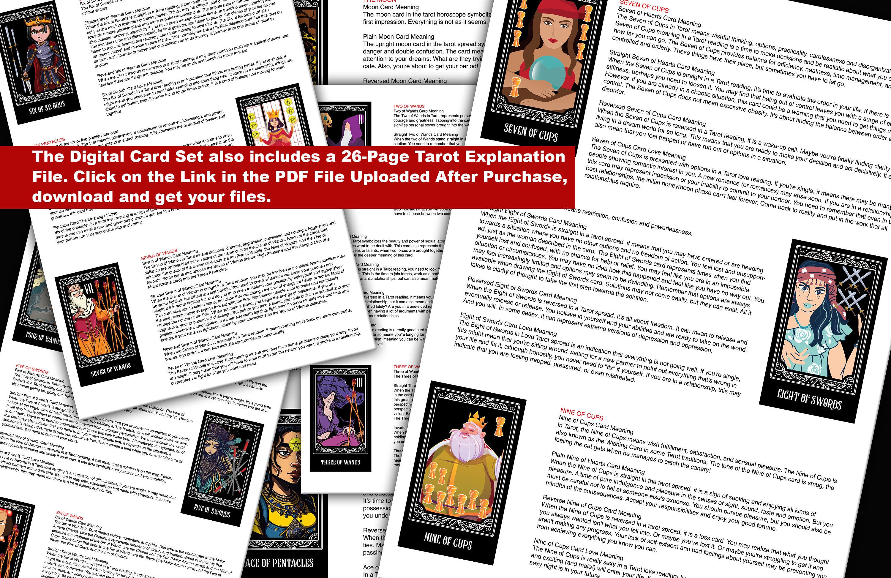 Printable Oracle Decks, Digital 78 Tarot Deck, Instant Download ...