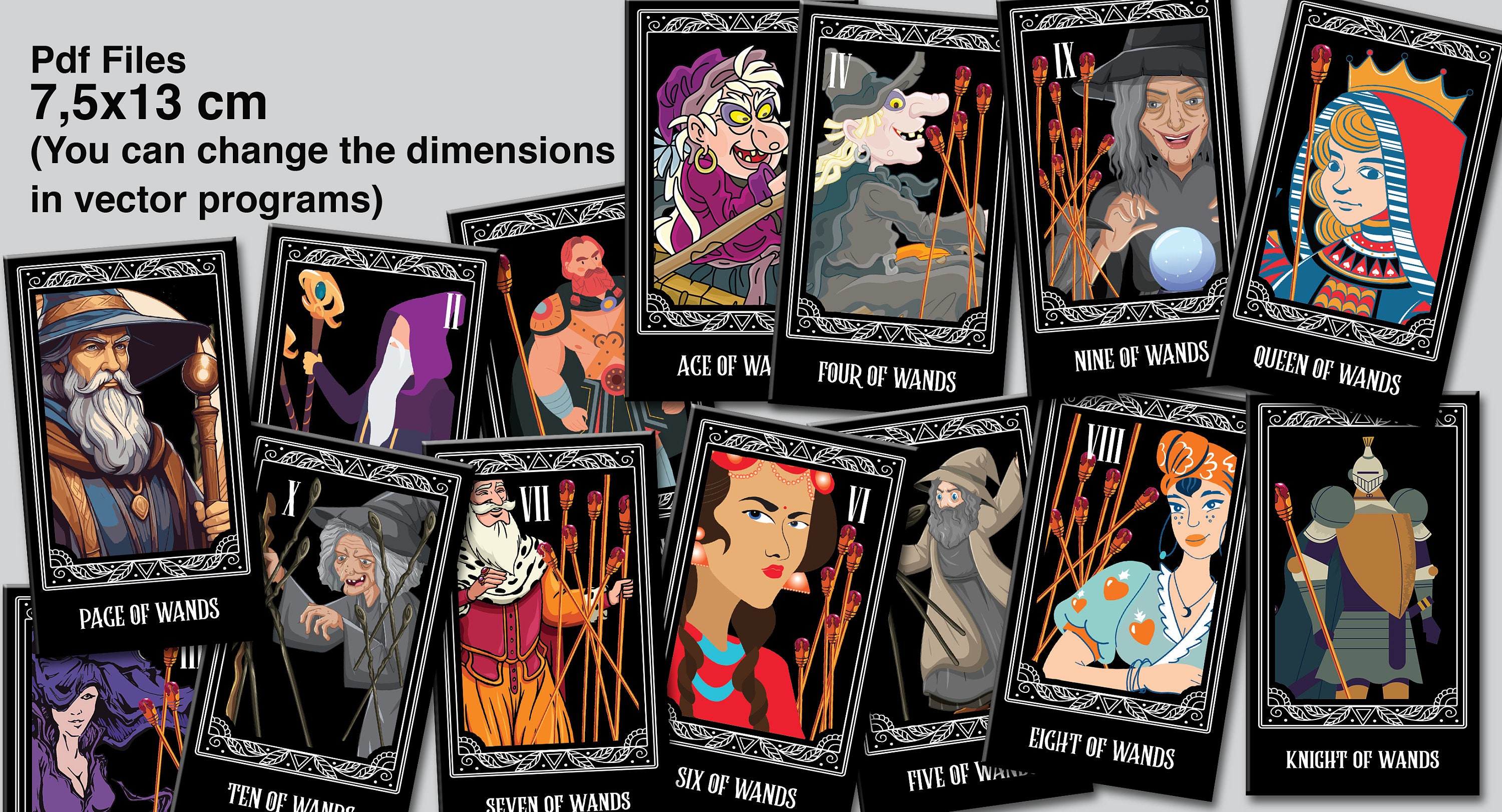 Printable Oracle Decks, Digital 78 Tarot Deck, Instant Download ...