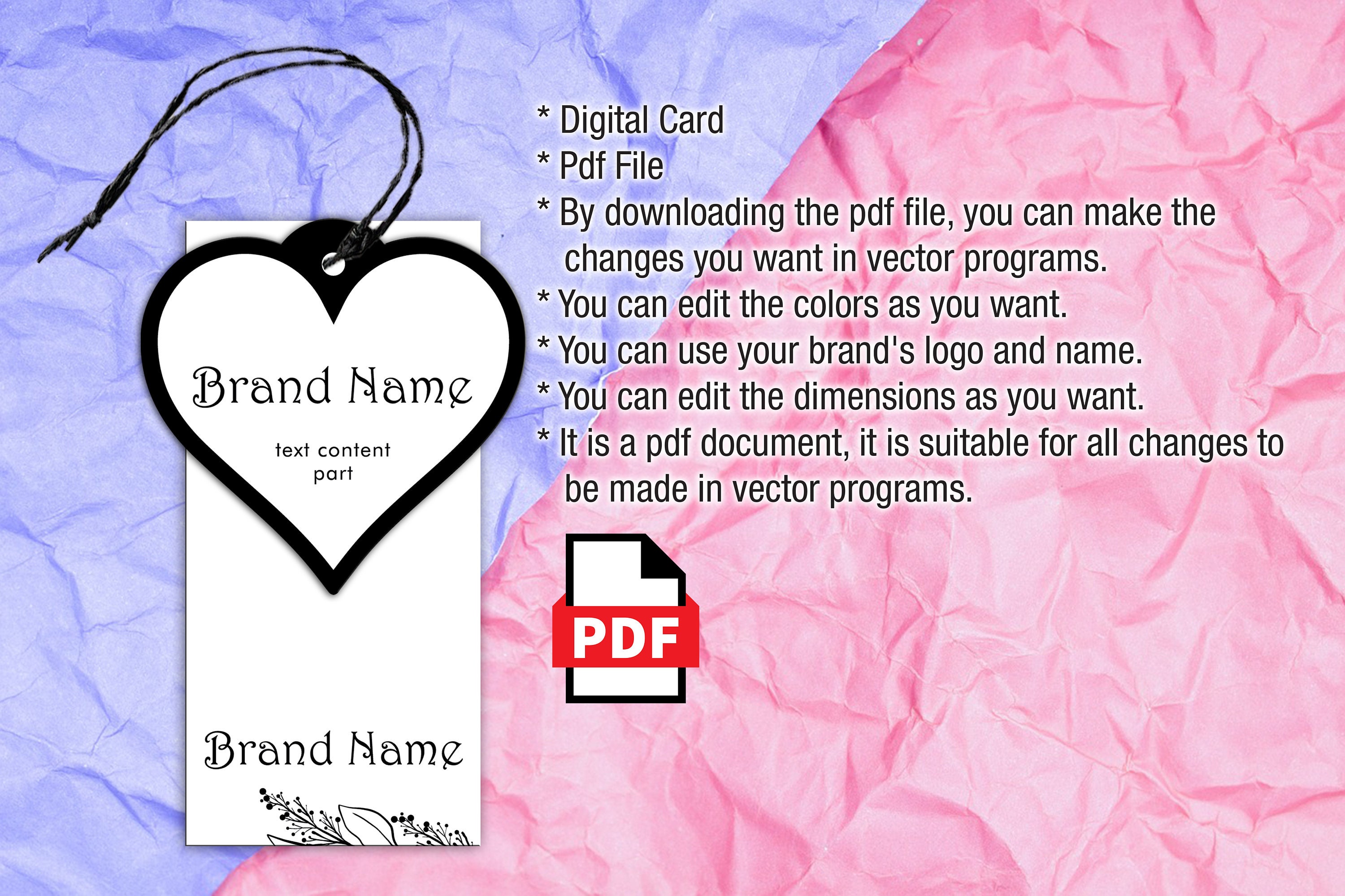 Printable Clothing Hang Tags Template Modern Clothing Label - Etsy