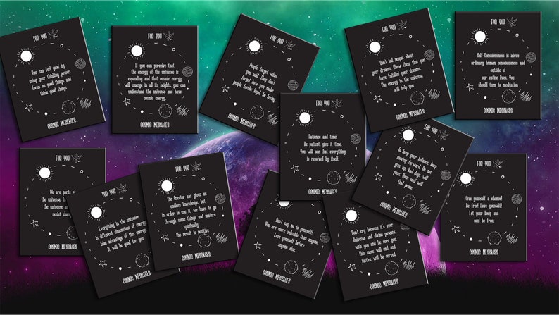 Digital Product, Printable Oracle Decks, Printable Tarot Card, Universe ...