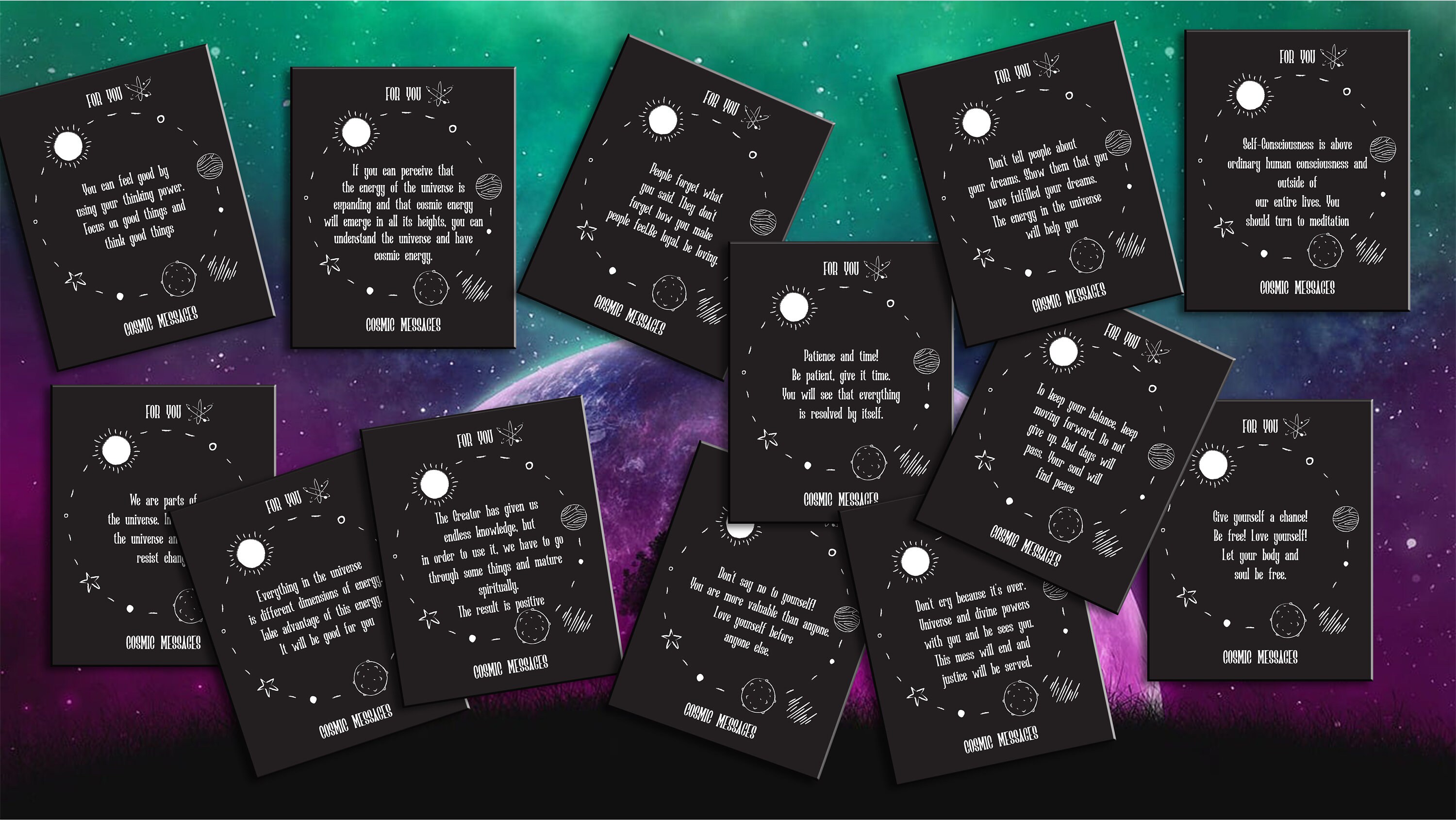 Digital Product, Printable Oracle Decks, Printable Tarot Card, Universe ...