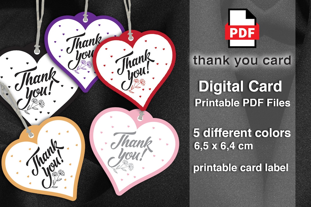 Label, Card, Sticker, Thank You Card, Custom Sticker, Printable Card ...