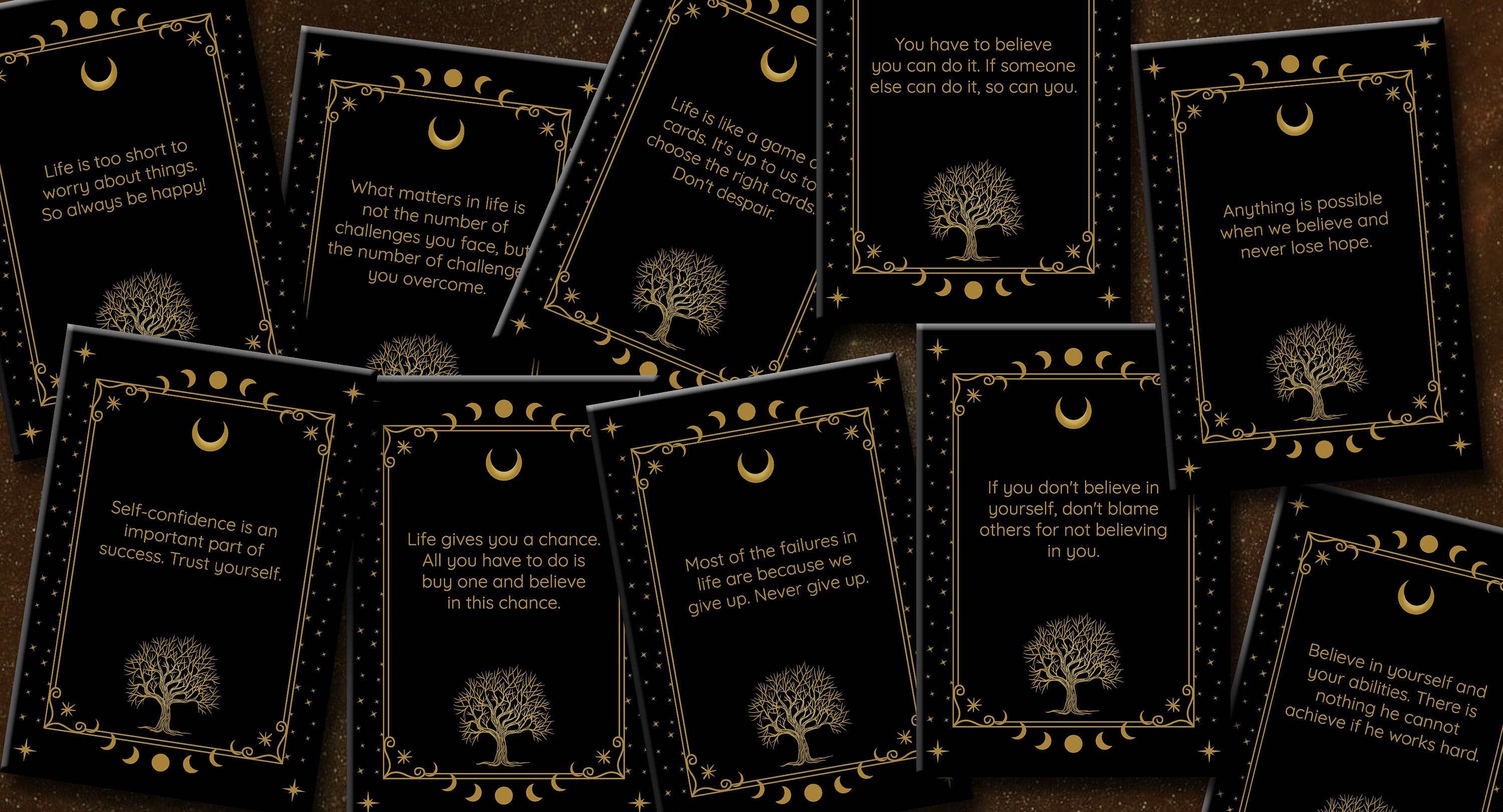 Printable Oracle Deck, Printable Tarot, Motivational Cards, Instant PDF ...