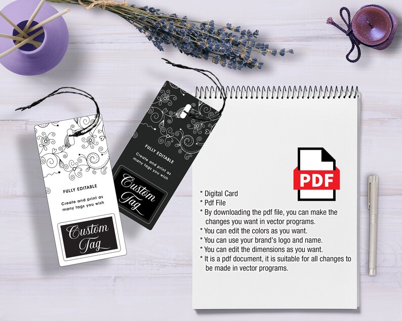 Printable Clothing Hang Tags Template, Modern Clothing Label Design ...