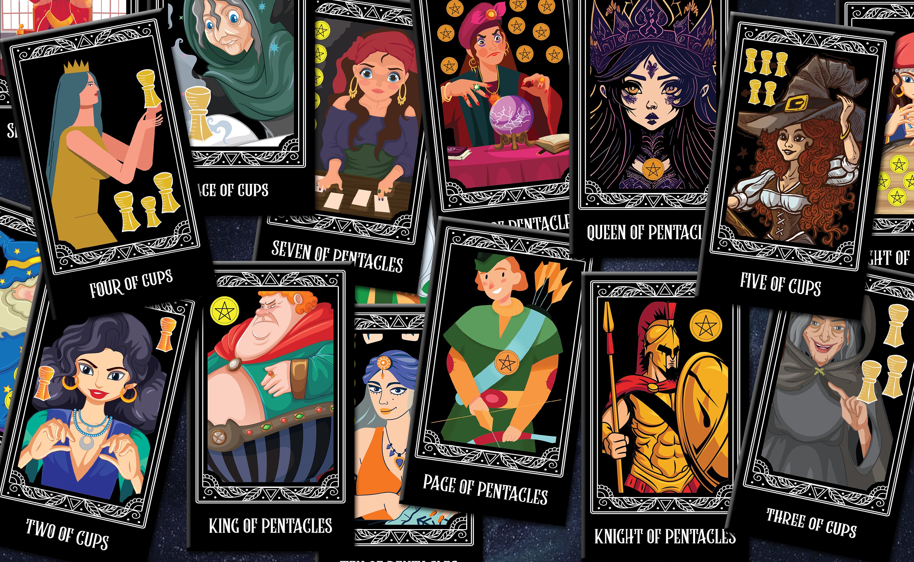 Printable Oracle Decks, Digital 78 Tarot Deck, Instant Download ...