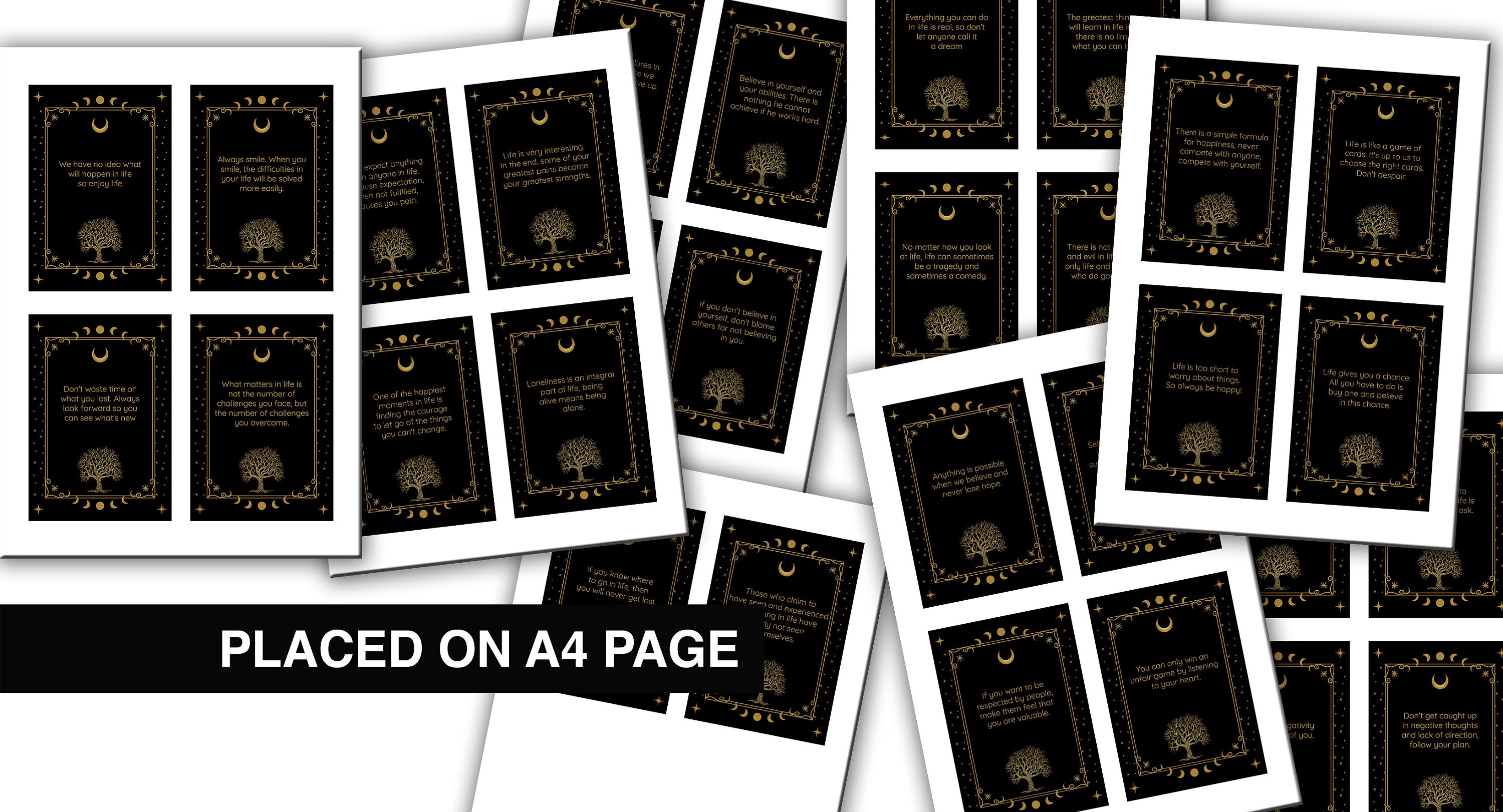 Printable Oracle Deck, Printable Tarot, Motivational Cards, Instant PDF ...